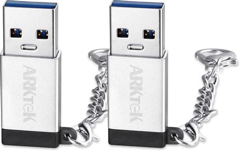 ARKTEK USB C Adapter USB A Male To USB Type C Female With Keychain Converter For PC