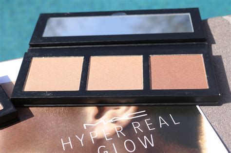 Mac Hyper Real Glow Highlighter Palettes In Get In Glowin And Flash Awe Swatches Makeup Look