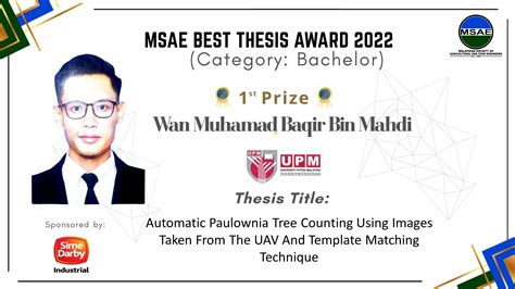 Best Thesis Awards 2022 Recipients Msae