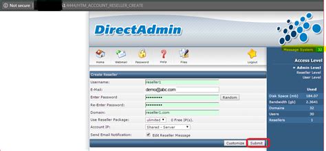 Tạo Tài Khoản Reseller Trên Directadmin Wiki Minh Duy Solutions