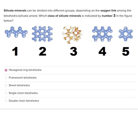 Solved Silicate Minerals Can Be Divided Into Different