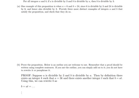 Solved For All Integers A And B If A Is Divisible By 3 And
