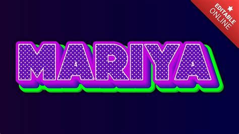 Mariya Vintage Pop Art Retro 3d Text Effect Generator