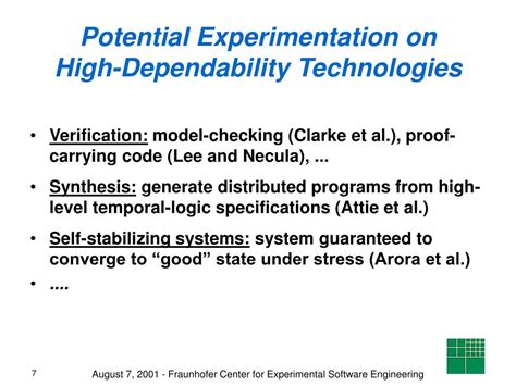 Ppt Advancing High Dependability Software Engineering Research