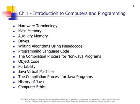 Ppt Ch 1 Introduction To Computers And Programming Powerpoint
