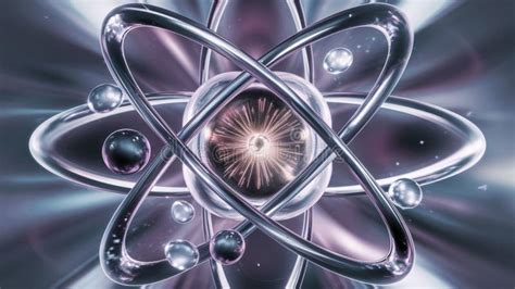 Looking Inside The Atom Nucleus Protons Neutrons Electrons Atomic Energy Stock Illustration