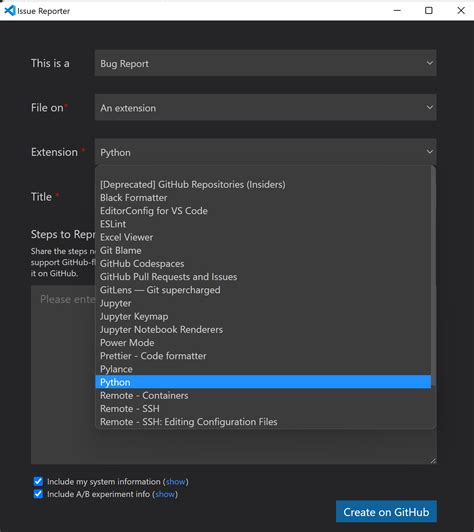 Allow Extensions To Contribute To Issue Body When Using Issue Reporter · Issue 148675
