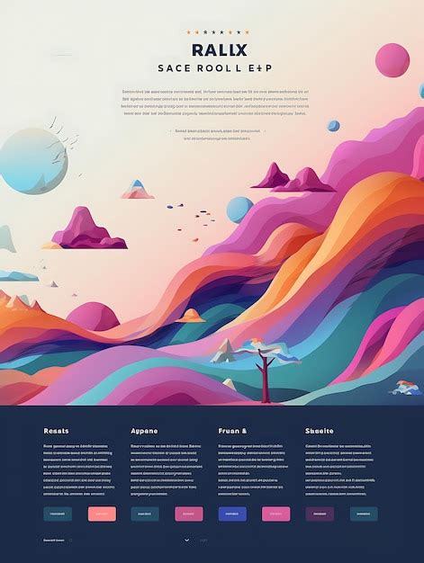 Premium Photo Design Of Parallax Scrolling Implement Parallax