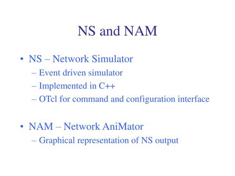 Ppt Introduction To Ns Powerpoint Presentation Free Download Id