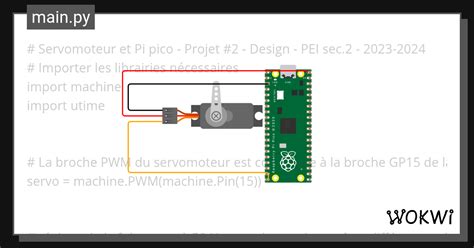 Servomoteur Et Pi Pico 2 Design Wokwi Esp32 Stm32 Arduino Simulator