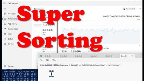 Super Fast Billion Row Sorting Using A 32gb Desktop Pc Youtube