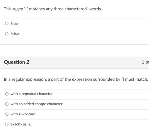 Solved This Regex Matches Any Three Charactered Words Chegg