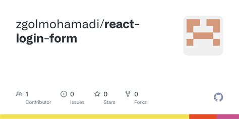Github Zgolmohamadireact Login Form