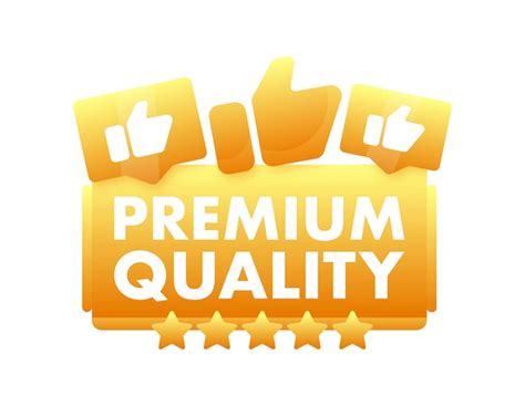 Premium Vector | Golden premium quality vector banner with thumbs up ...