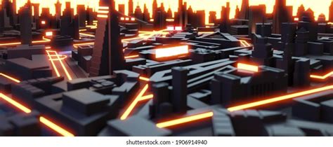 3d 추상적 모던한 도시를 전송 네트워크 스톡 일러스트 1906914940 Shutterstock