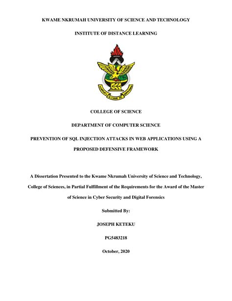 Pdf Prevention Of Sql Injection Attacks In Web Applications Using A