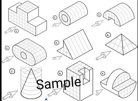 solved sketch the front top side views of the object the