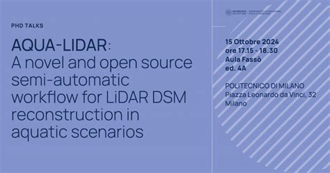 Phdtalks Aqua Lidar A Novel And Open Source Semi Automatic Workflow For Lidar Dsm