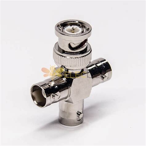 BNC Adapter Three Female To Male Nickel Plating