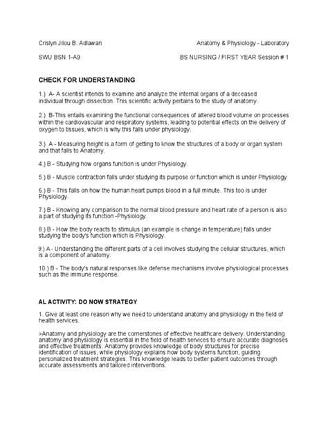 Hes 029 Lab Sas 1 Pdf Human Body Anatomy