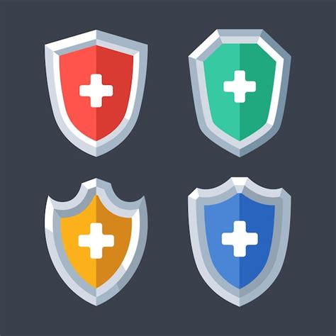 Shield Vector Pack Shield Vector Illustration Design Template Stock