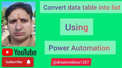 convert data table into list using power automation youtube