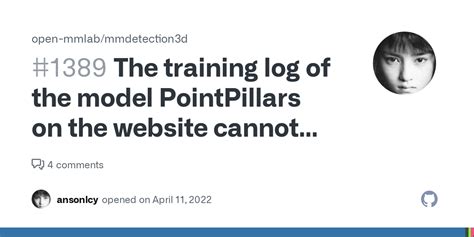 The Training Log Of The Model Pointpillars On The Website Cannot Be