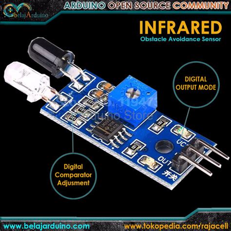 jual ir infrared obstacle avoidance sensor module line follower arduino