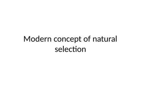 Darwinism And Natural Selection Pptx