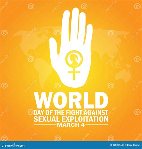 World Day Of The Fight Against Sexual Exploitation Stock Vector