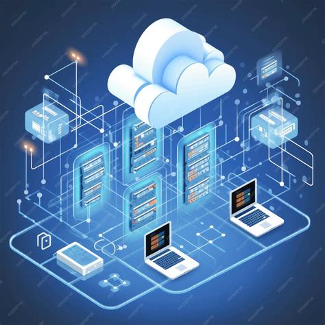 Premium Photo Cloud Technology Computing Connected To Digital Storage