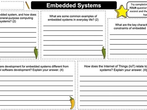Embedded Systems Worksheet And Answer Sheet Teaching Resources