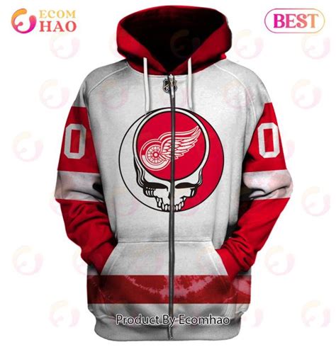 Grateful Dead And Detroit Red Wings V2 Personalized Name And Number 3d