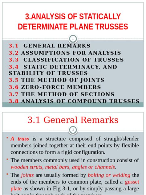 Lecture 3 Trusses Pdf Truss Force