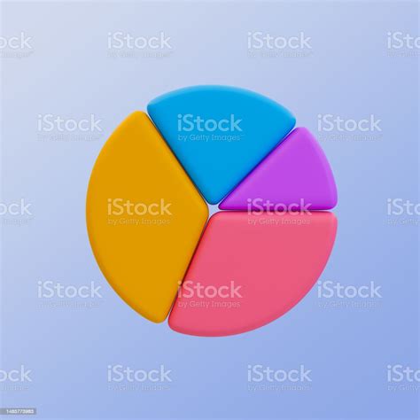 3d Minimal Front Blank Pie Chart Icon Business Analysis Marketing Data