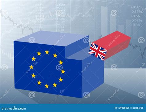 De Spleet Tussen Het Verenigd Koninkrijk En De Europese Unie Vector