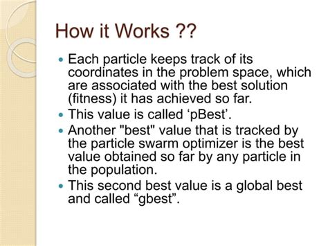 Particle Swarm Optimization PPTX Physics Science