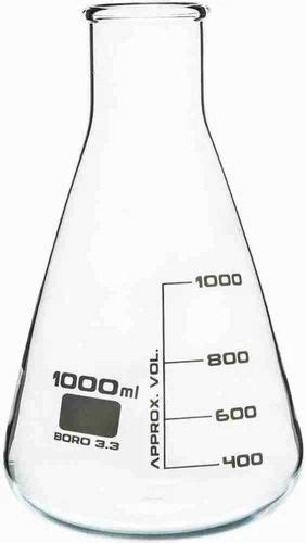 Conical Flask 1000 Ml Chemistry Lab Borosilicate Glass Glassware