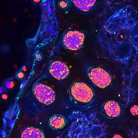 Extreme Macro Image Of Mesenchymal Stem Cells Premium Ai Generated Image