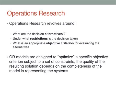 ppt operations research powerpoint presentation free download id 1883788