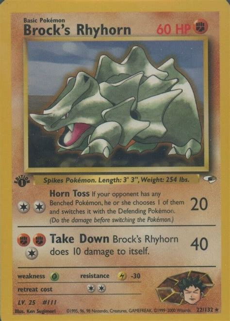Brocks Rhyhorn Pokemon Cards Price Guide Sports Card Investor