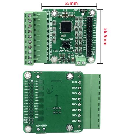 Ad7606数据采集模块16位adc多通道8路同步采样频率200k单双极输入 虎窝淘