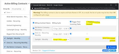 Bulk Generate Invoice