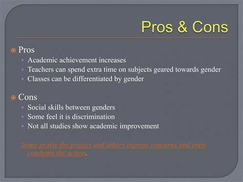 Same Sex Classrooms PPT