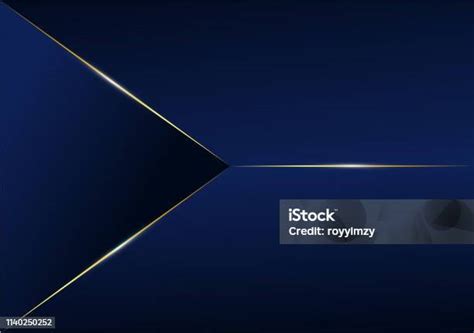 어두운 파란색 템플릿 배경 추상 다각형 패턴 고급 골든 라인 포스터 표지 인쇄 아트 워크를 위한 프리미엄 스타일 벡터 일러스트 0명에 대한 스톡 벡터 아트 및 기타 이미지