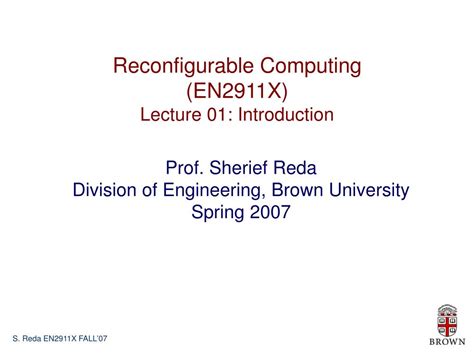 Ppt Reconfigurable Computing En2911x Lecture 01 Introduction