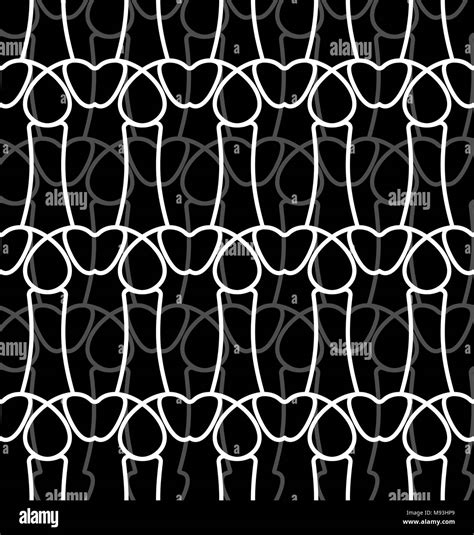 Penis Seamless Pattern Dick Background Linear Backdrop Male Cock