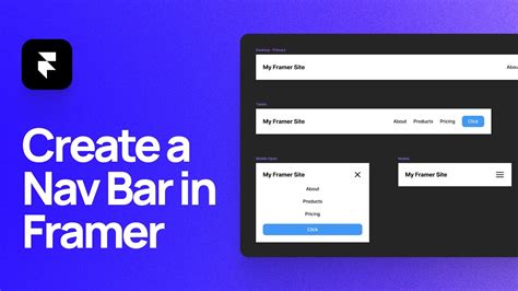 How To Create A Responsive Navigation Component In Framer Framer Desktop Tablet Mobile