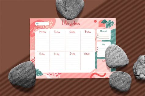 Ukesplan Moderne Rosa Planter Nameless