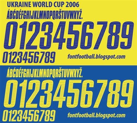 Font Football Font Vector Ukraine World Cup 2006 Kit